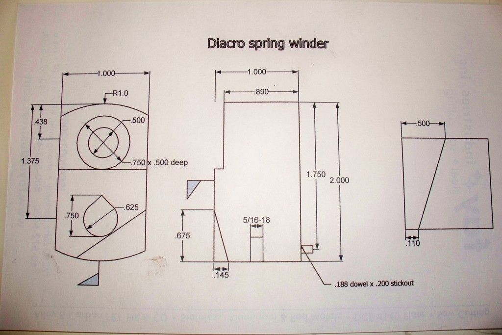 General | Di-Acro Spring Winder - drawing for crank/cam assembly or ...