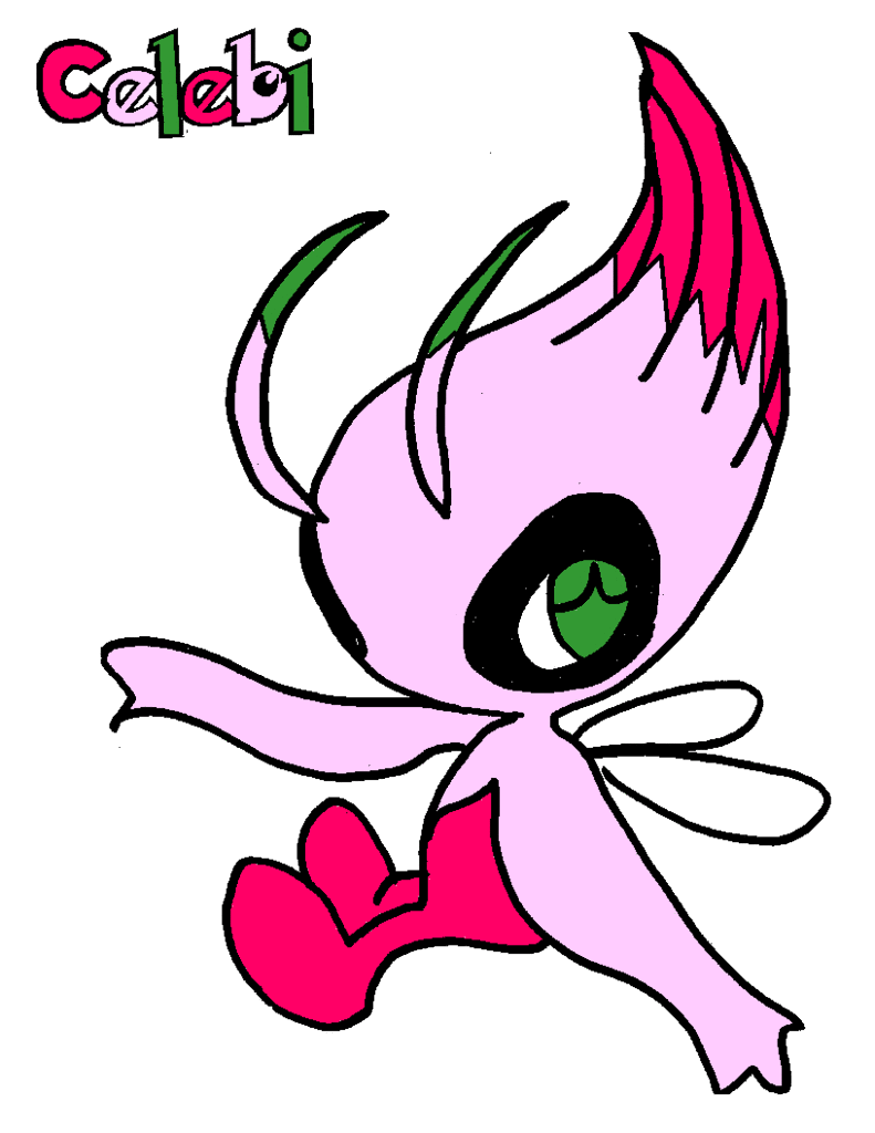 Pokemon celebi coloring pages